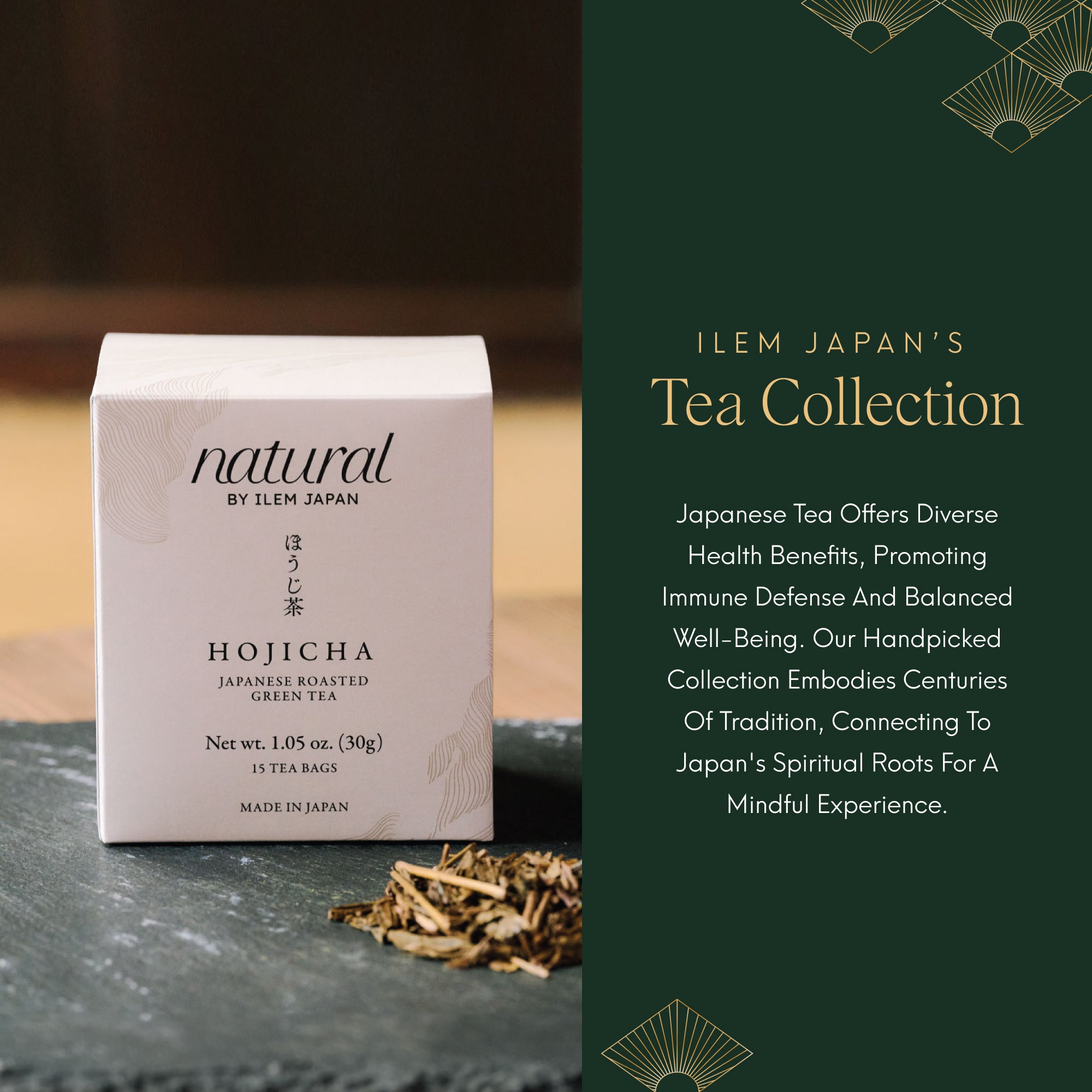 Shop Hojicha Japanese Roasted Green Tea Online - ILEM JAPAN