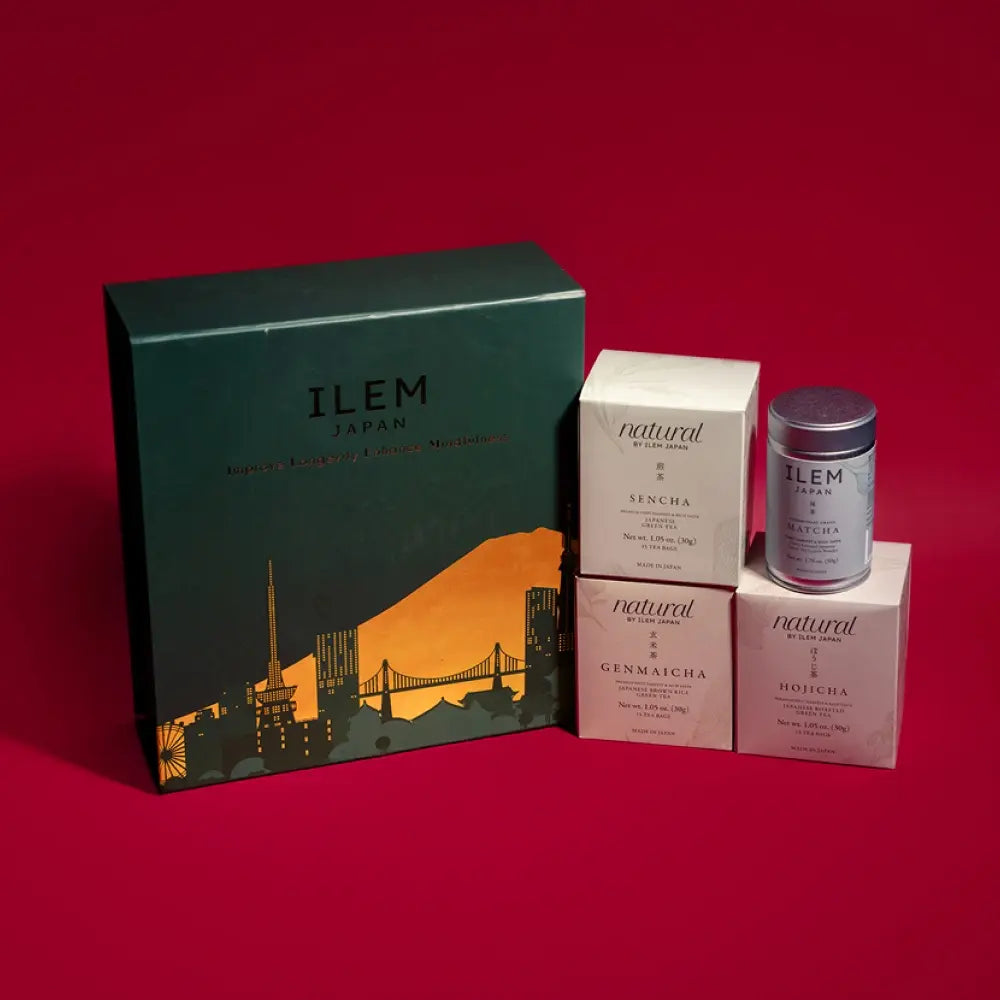 4-Blend Green Tea Japanese Gift Box Set | ILEM JAPAN